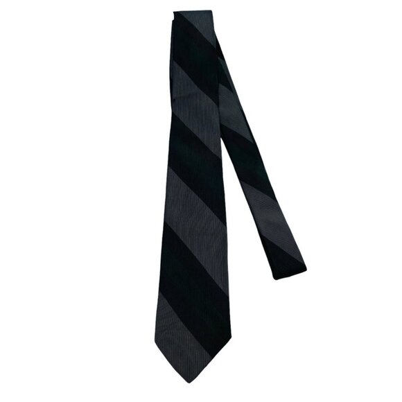 Dior | Accessories | Vintage Christian Dior De Pinna Men 0 Silk Black Green Stripe Neck Tie Os ...